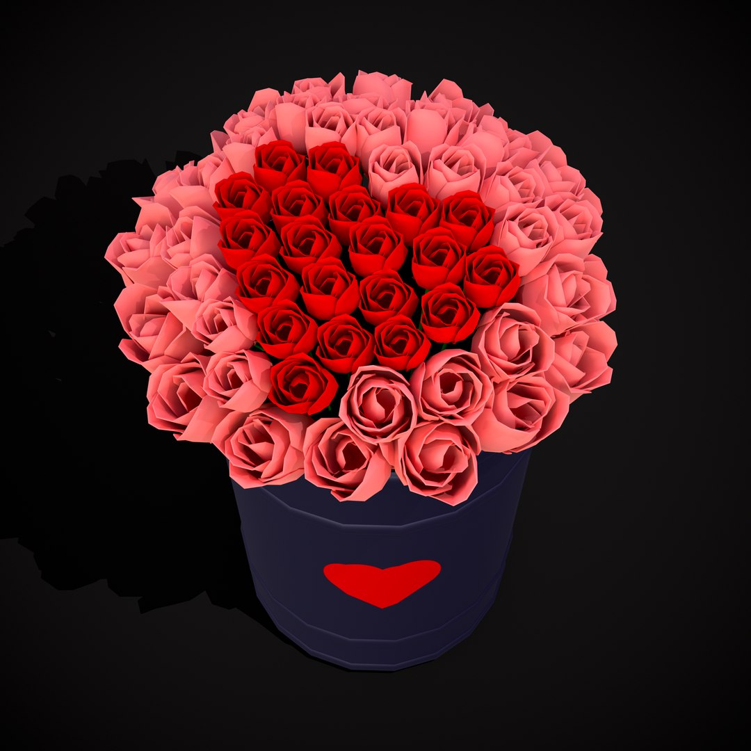 Roses Tin Red and Pink 3D model - TurboSquid 2177179