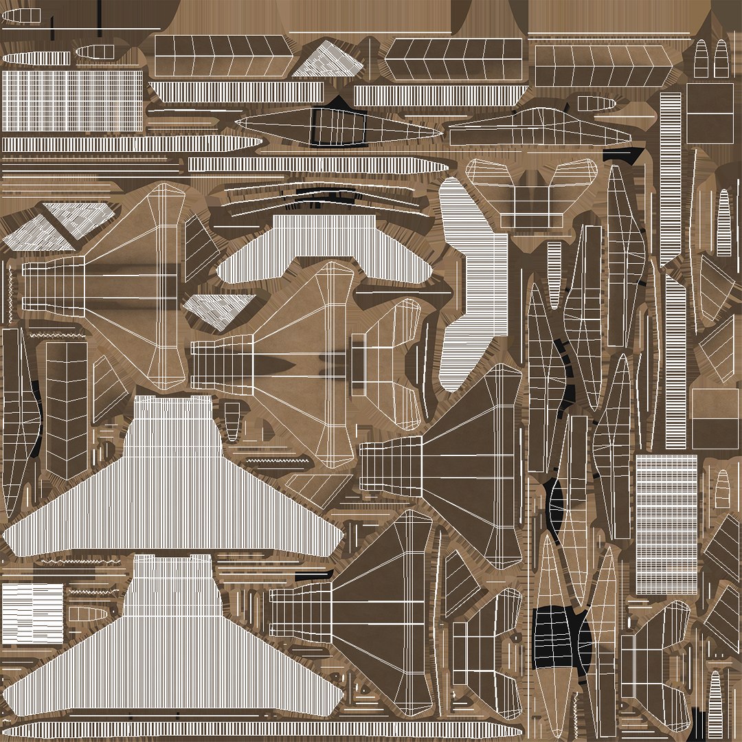 Cardboard Jet Fighter 3D Model - TurboSquid 2216631