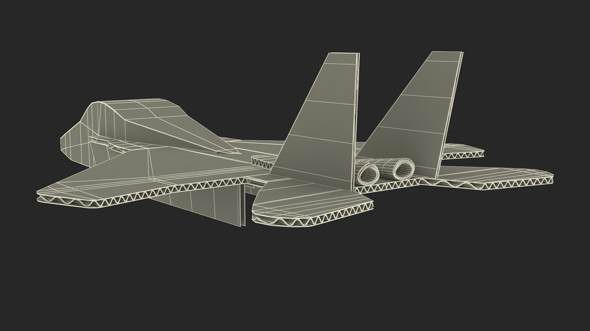 Cardboard Jet Fighter 3D Model - TurboSquid 2216631