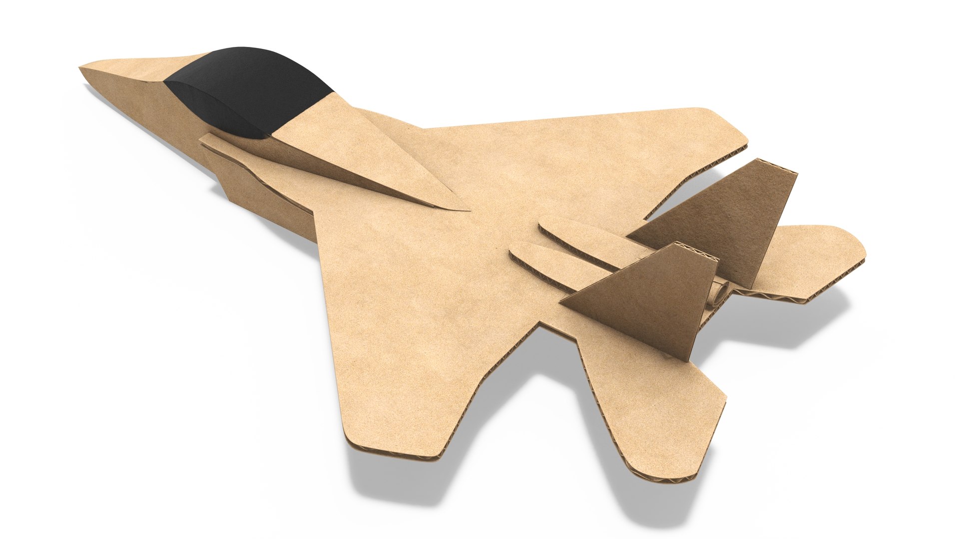 Cardboard Jet Fighter 3D Model - TurboSquid 2216631