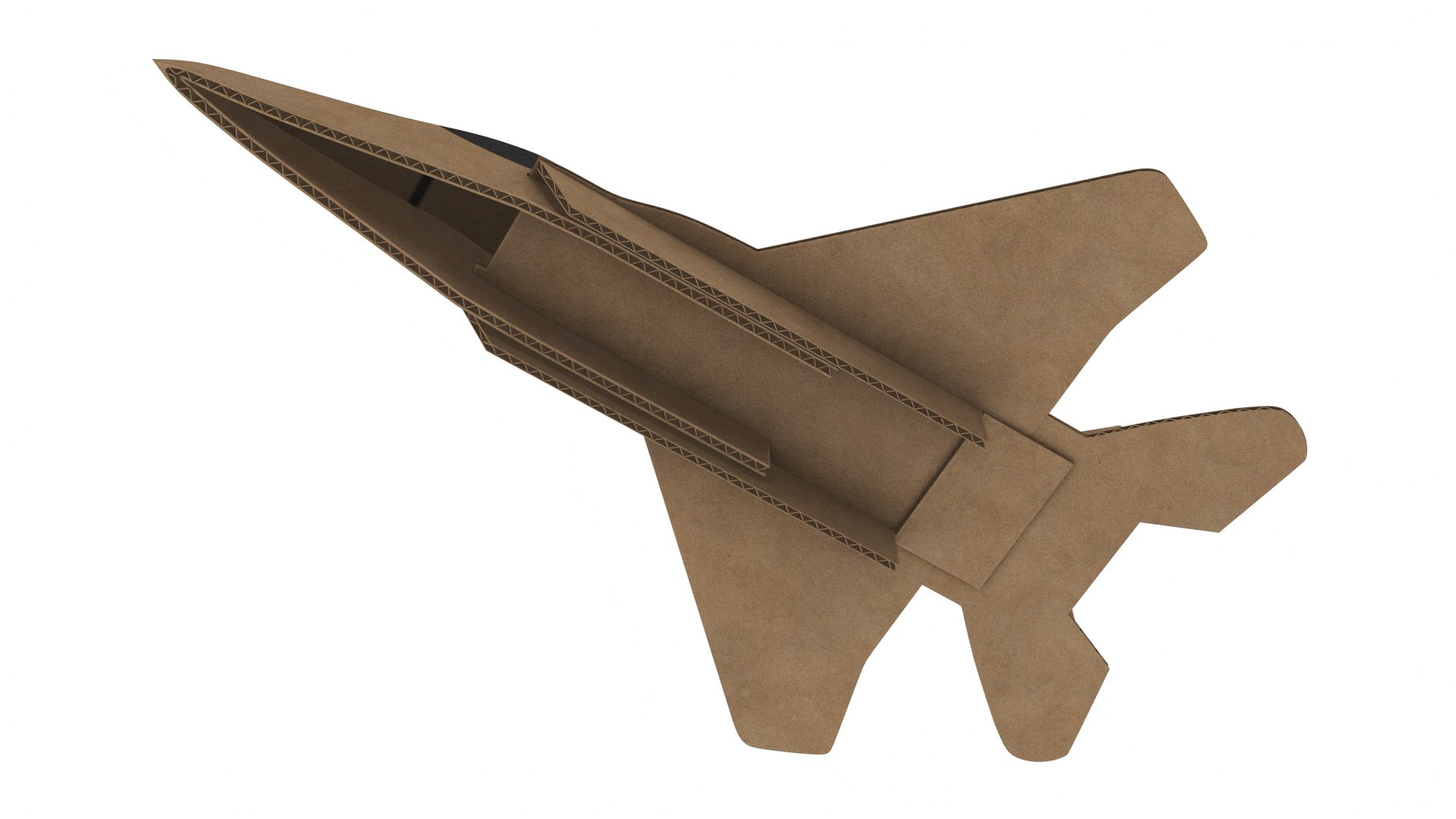 Cardboard Jet Fighter 3D Model - TurboSquid 2216631