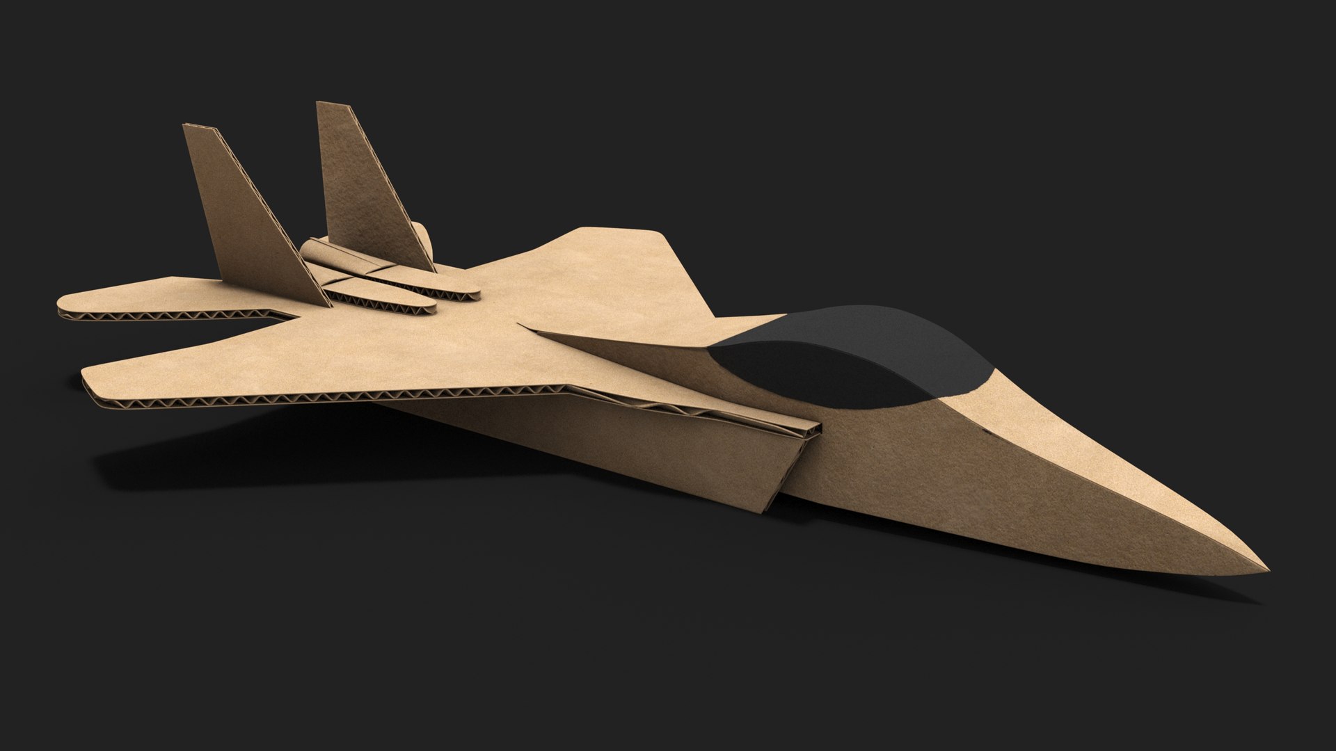 Cardboard Jet Fighter 3D Model - TurboSquid 2216631