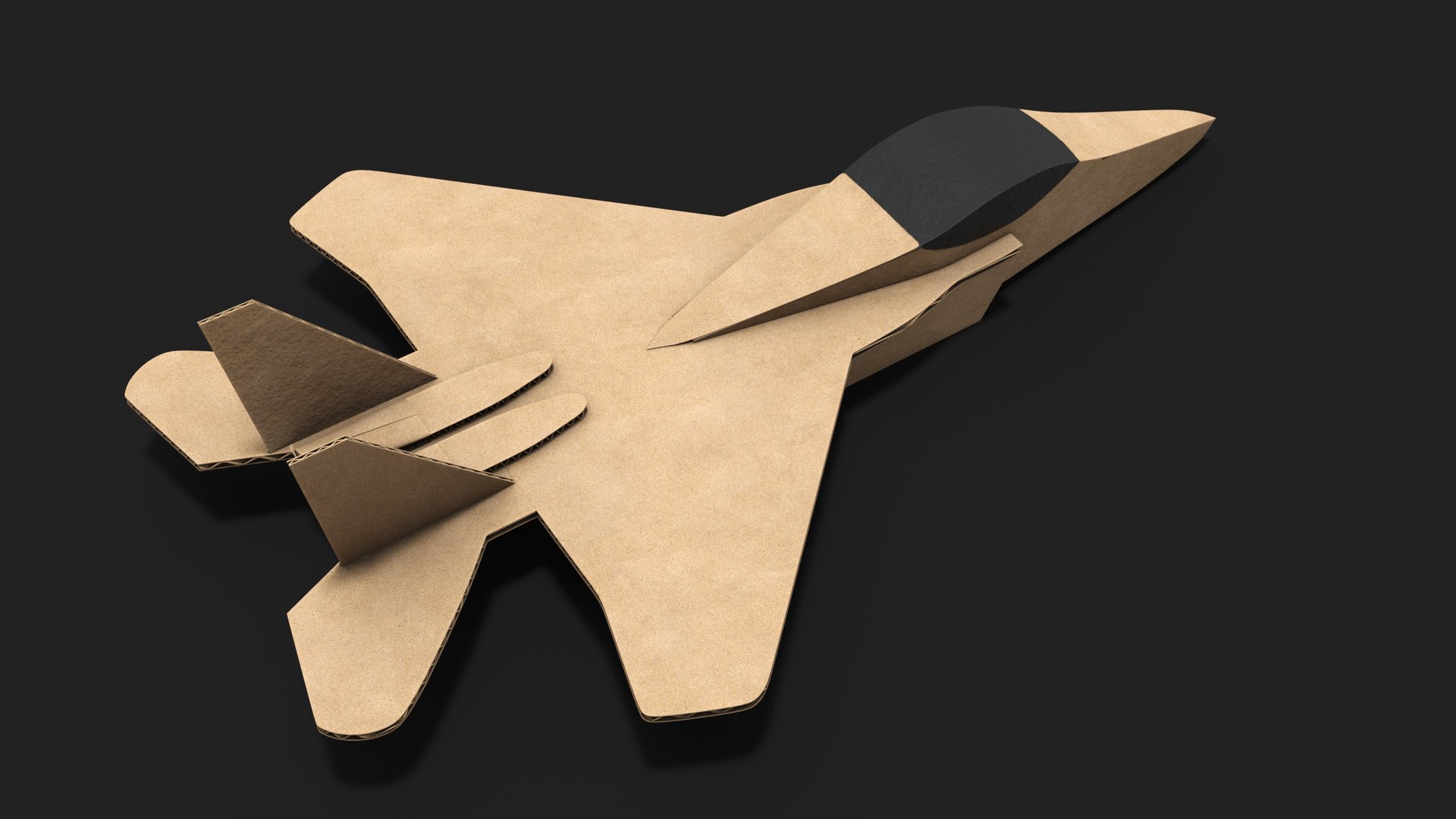 Cardboard Jet Fighter 3D Model - TurboSquid 2216631