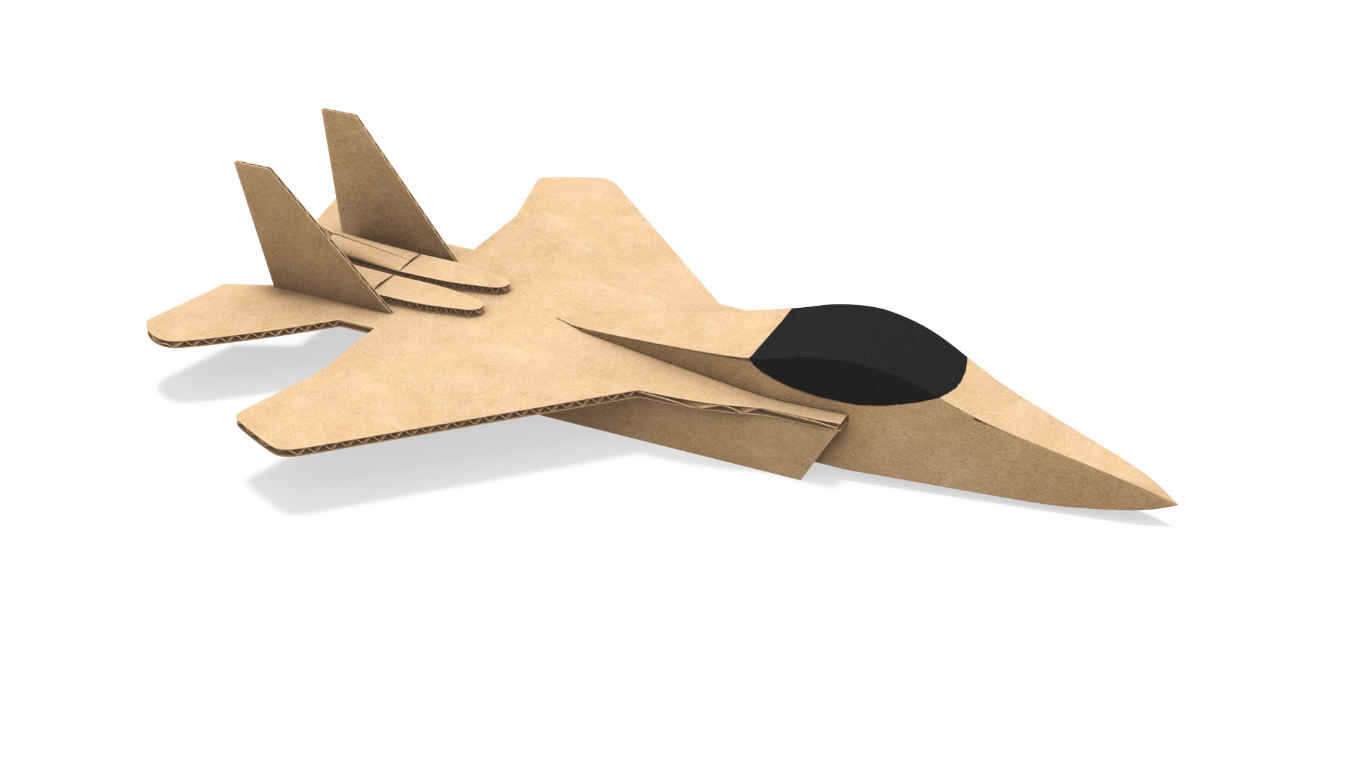 Cardboard Jet Fighter 3D Model - TurboSquid 2216631