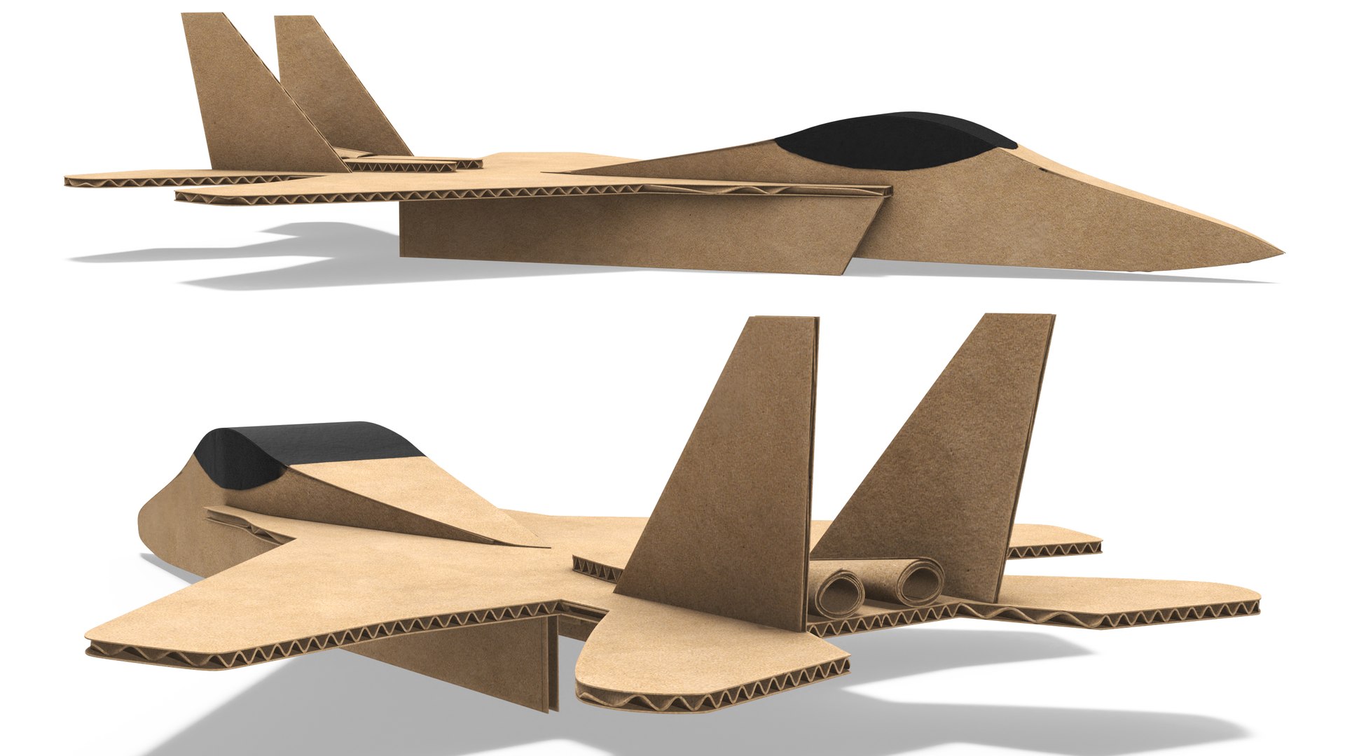 Cardboard Jet Fighter 3D Model - TurboSquid 2216631