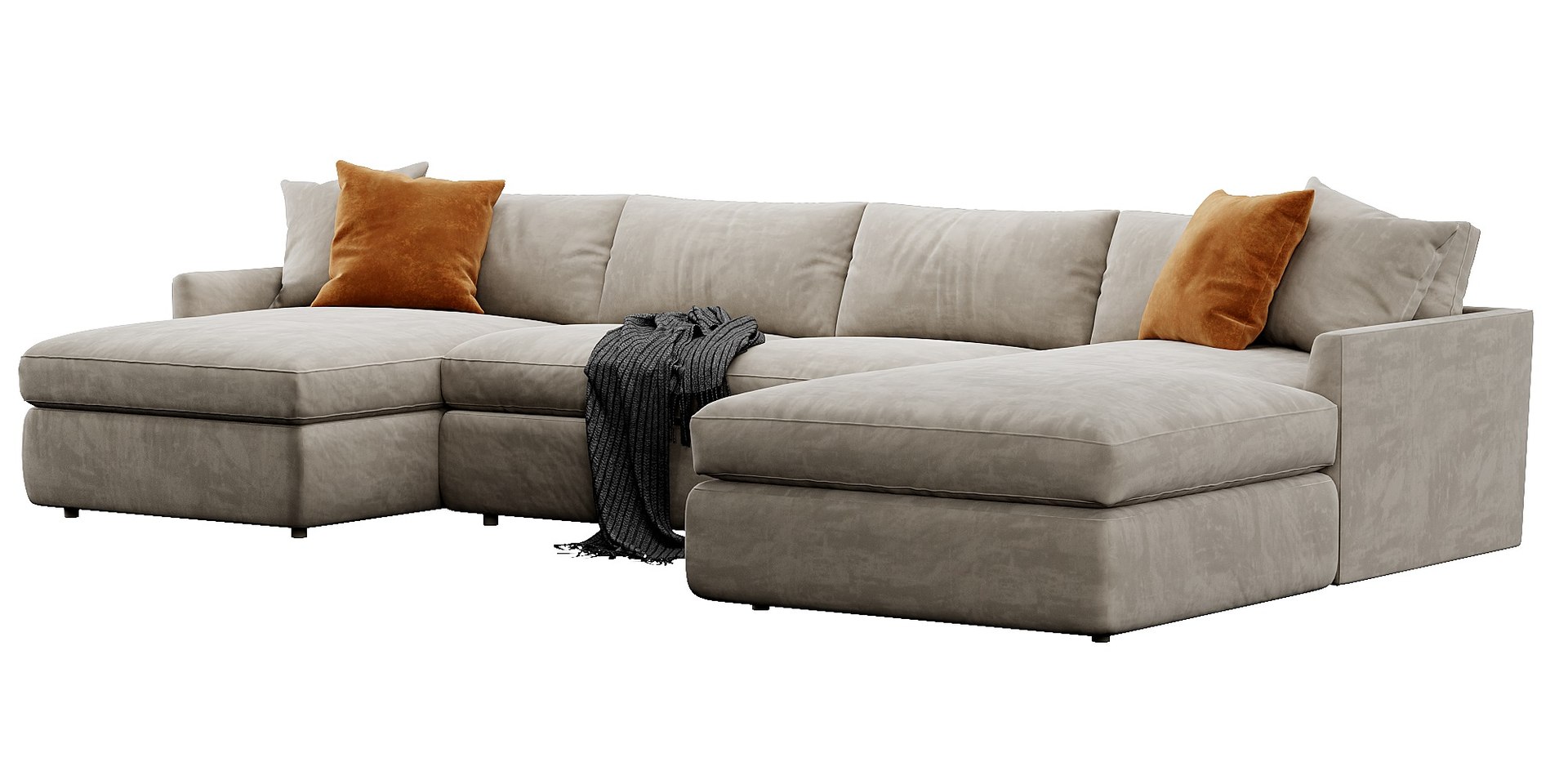 Crate And Barrel Lounge Sofa 3D - TurboSquid 2186147