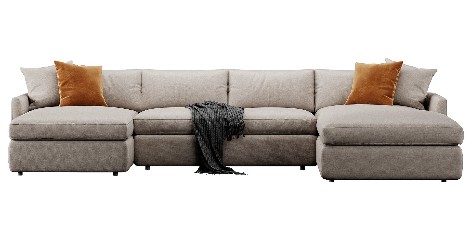 Crate And Barrel Lounge Sofa 3D - TurboSquid 2186147