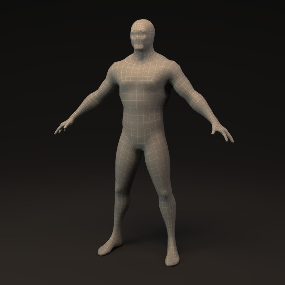 3D Muscular Man Base Mesh And Proxy Model - TurboSquid 2233201