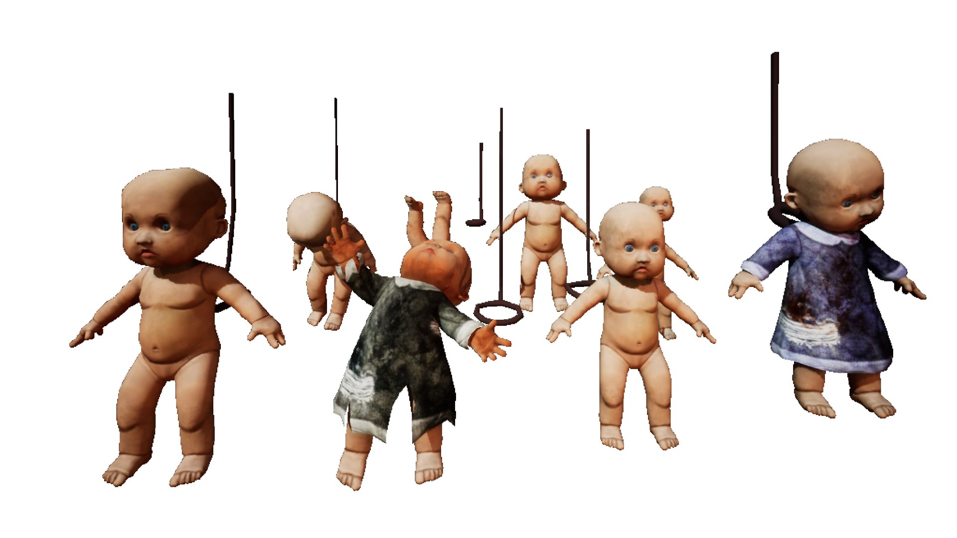 3D Scary Baby Toys Collection Model - TurboSquid 2197621