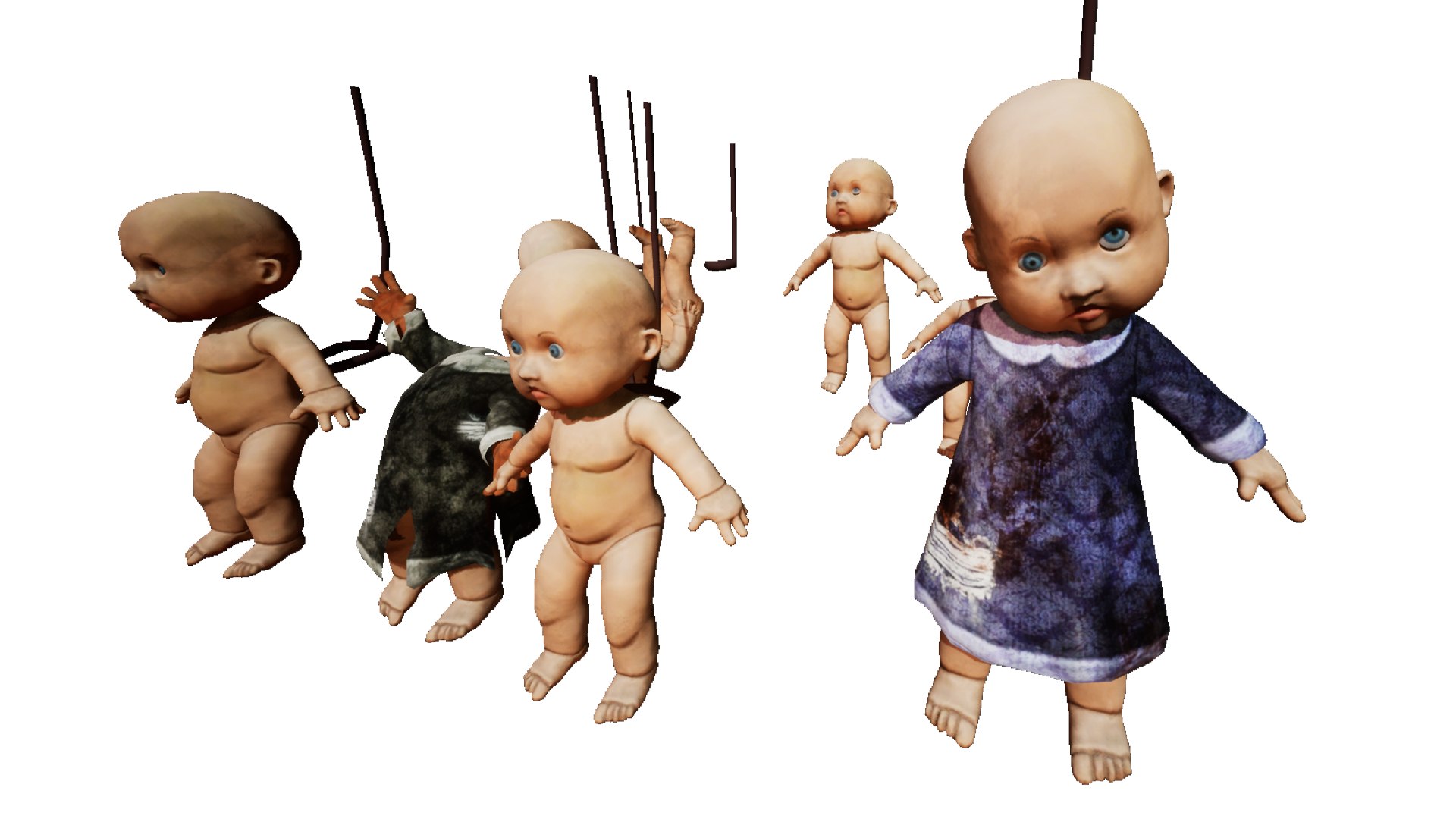 3D Scary Baby Toys Collection Model - TurboSquid 2197621
