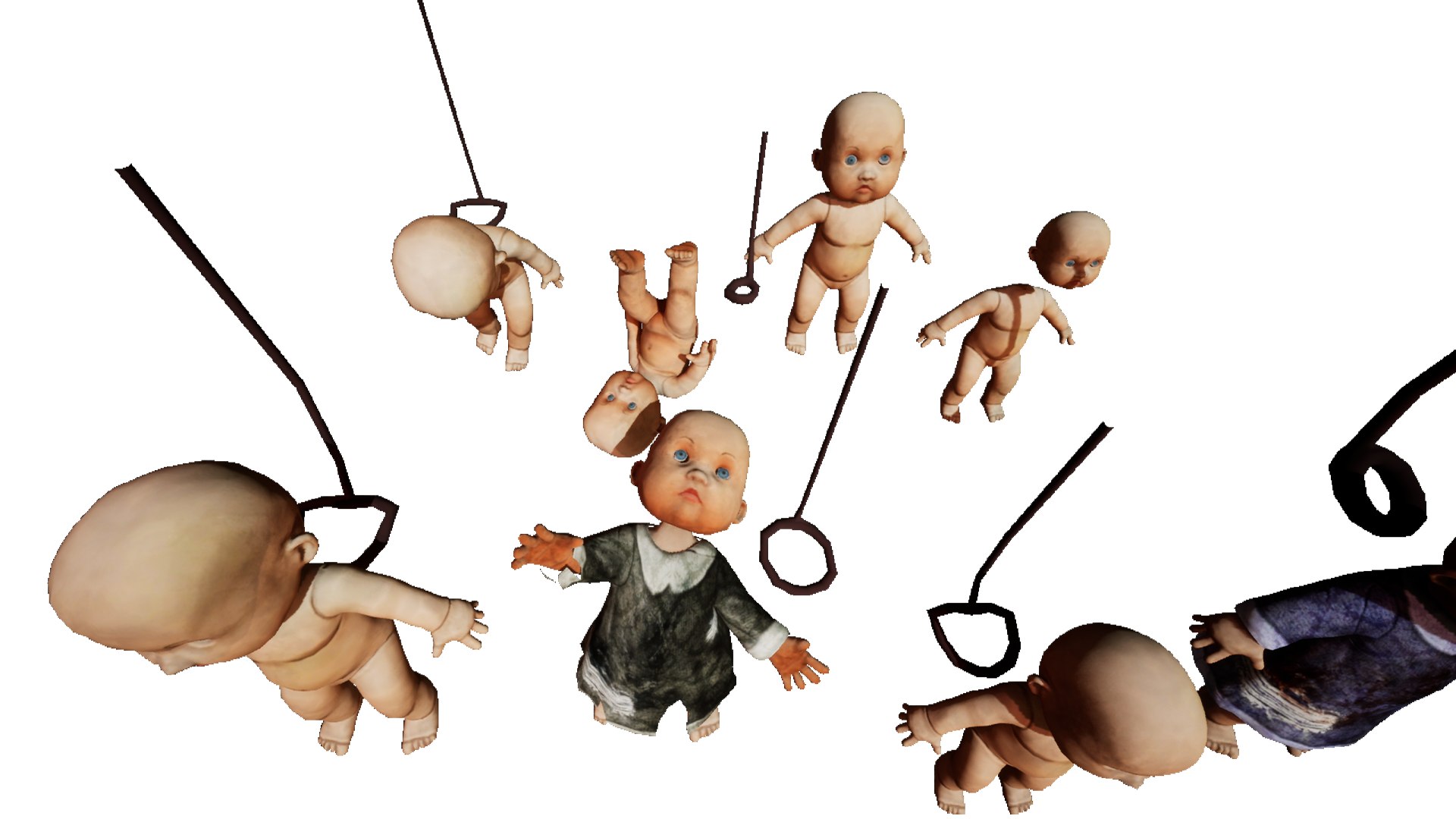 3D Scary Baby Toys Collection Model - TurboSquid 2197621