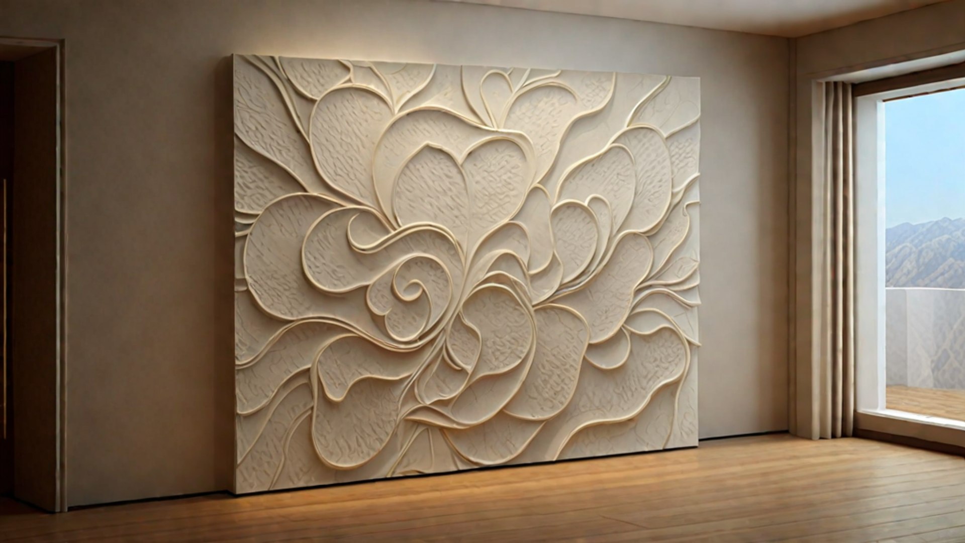 Modern Panel Wall Decor Set Relief Stl Mural CNC 187 3D Model ...