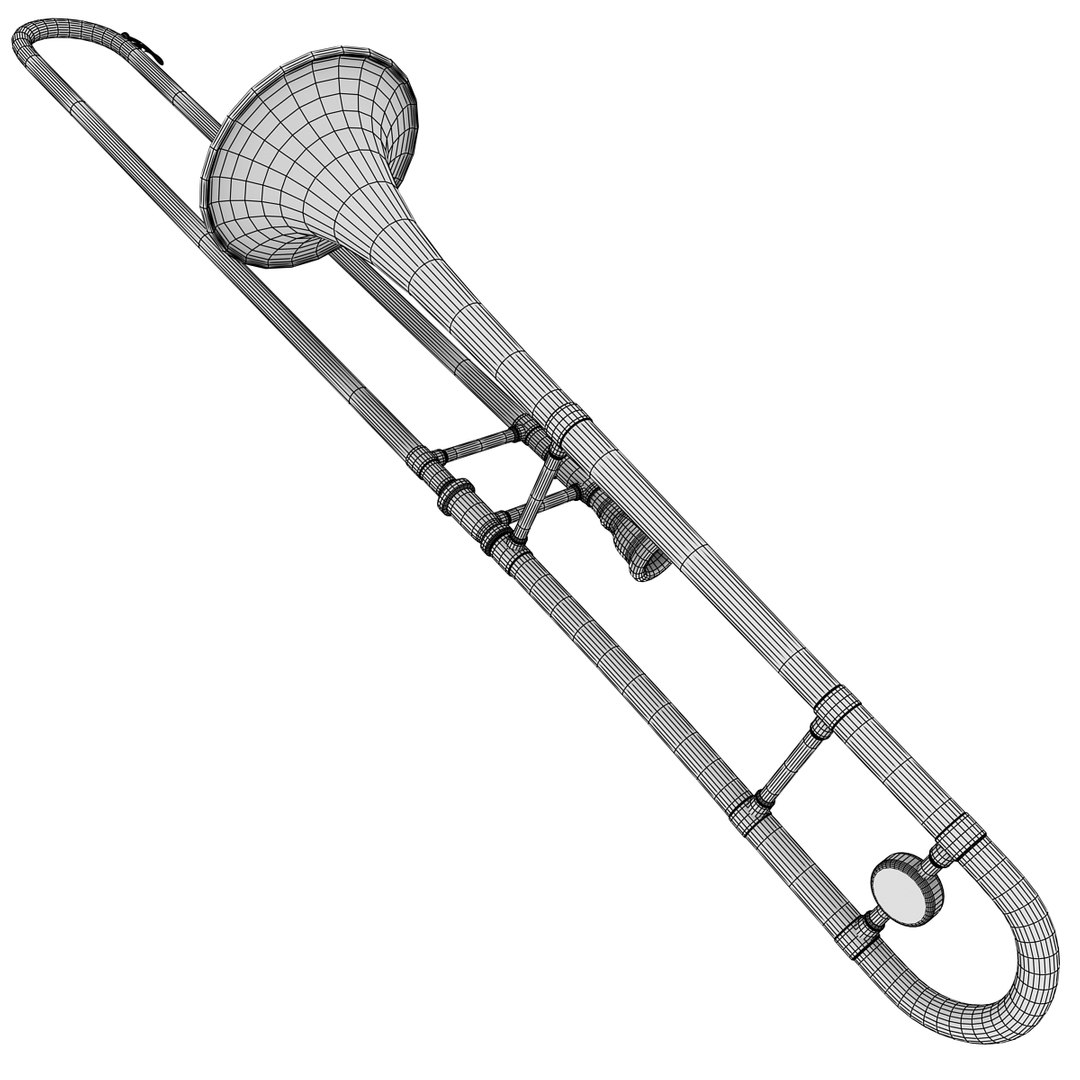Trombone 3D Model - TurboSquid 1297778
