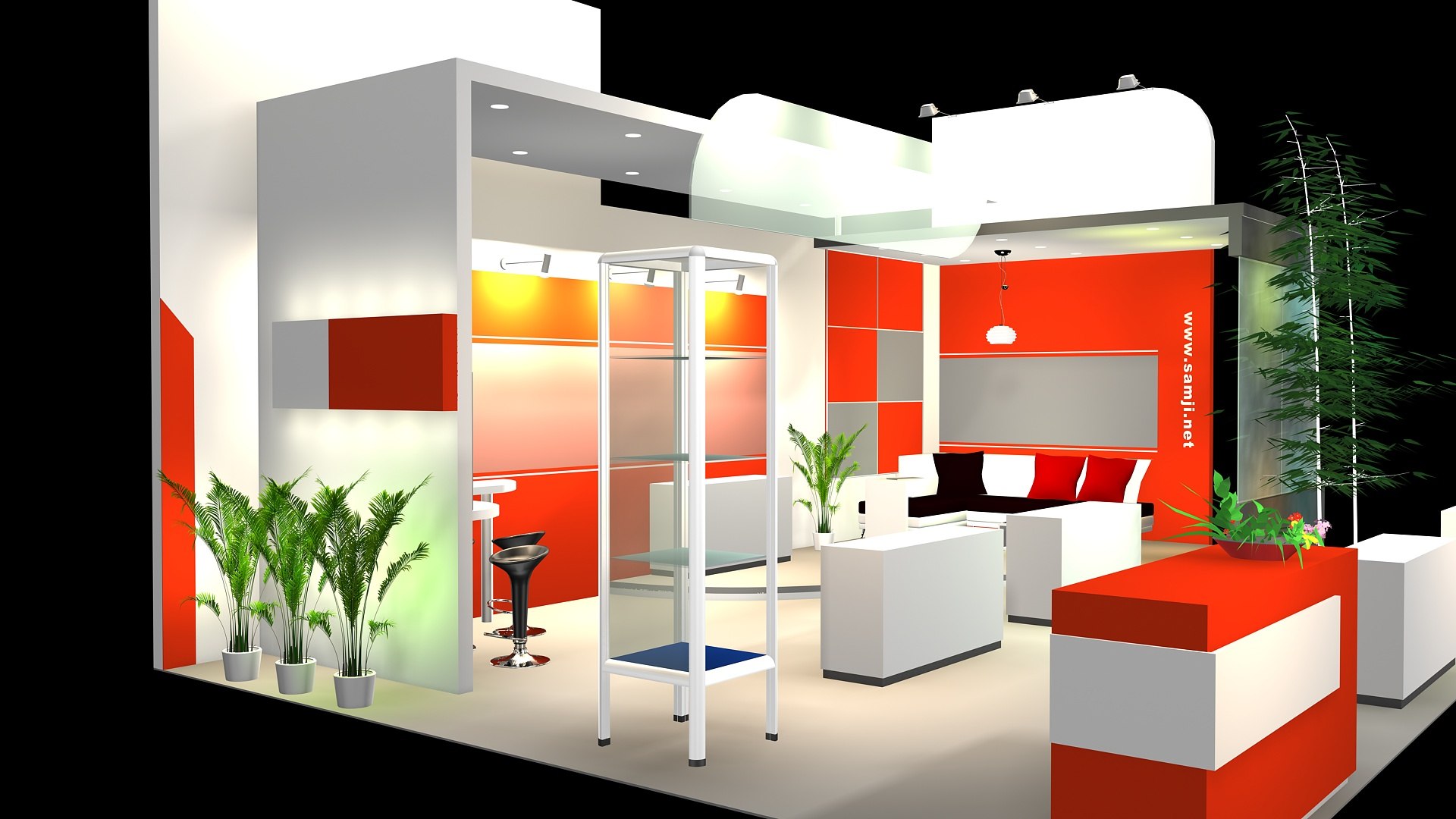 3D 3 Side Open Stand - TurboSquid 1991032