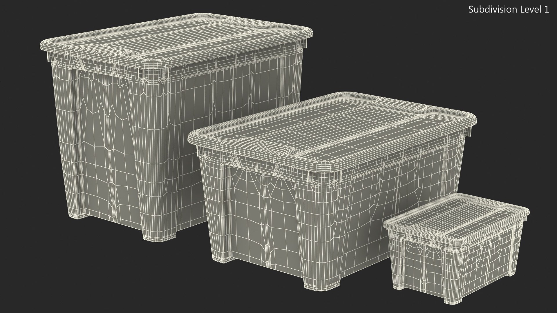 3D transparent plastic containers lids model - TurboSquid 1513762