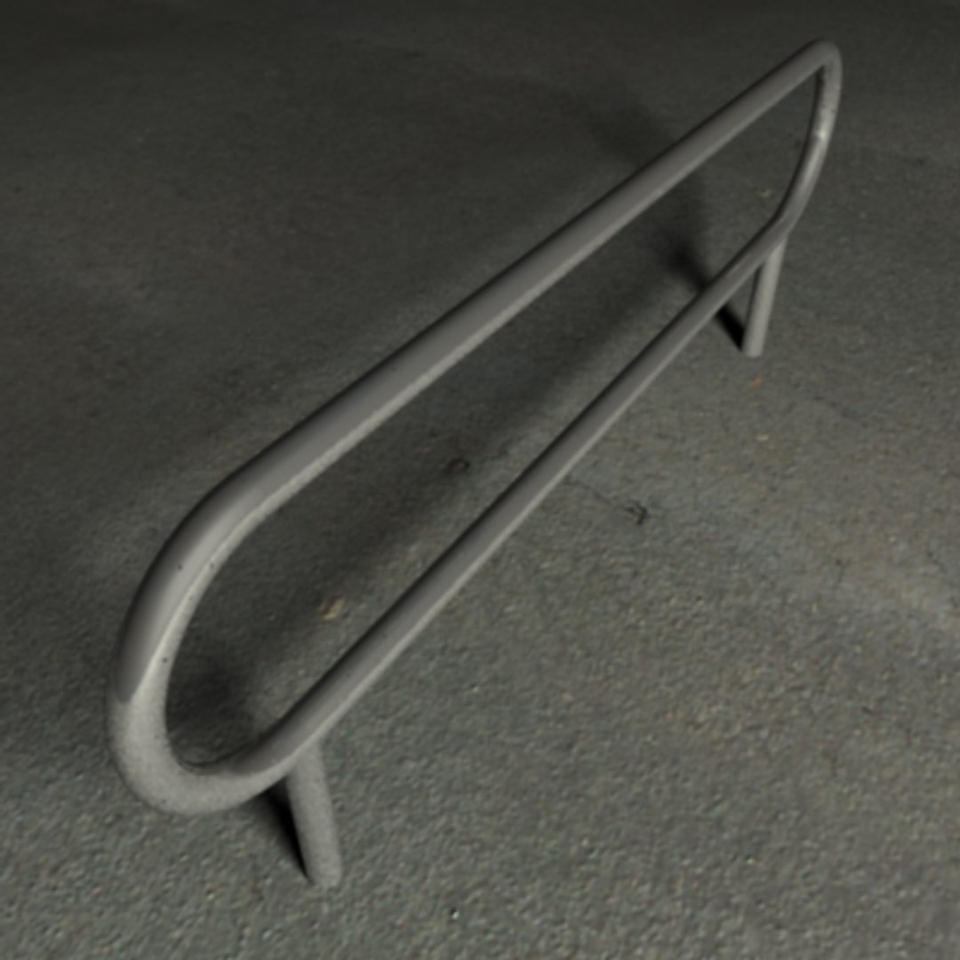 3d c4d steel railing