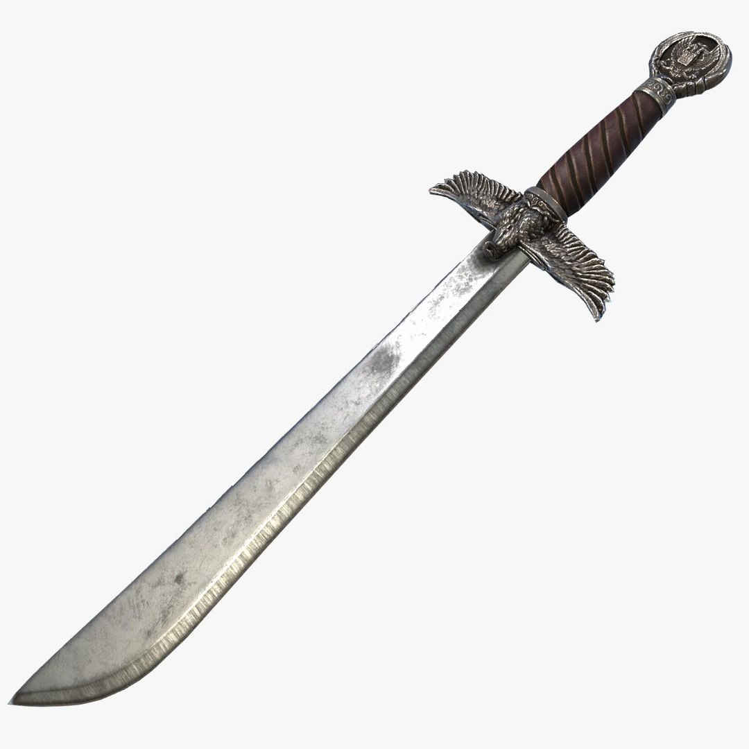 Fantasy Sword RPG European Falchion Blade Curved Sword Saber Shortsword ...