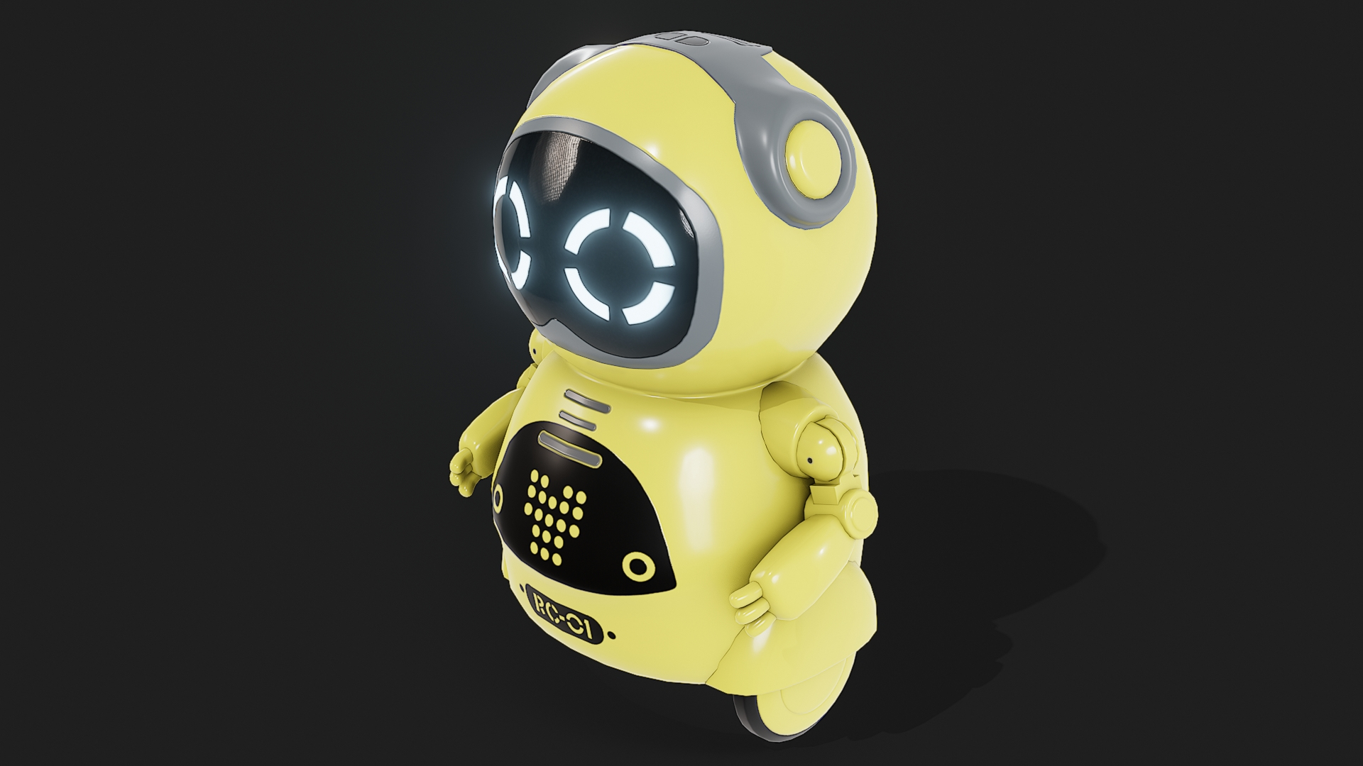 3D Yellow Cute Robot Toy - TurboSquid 2120748