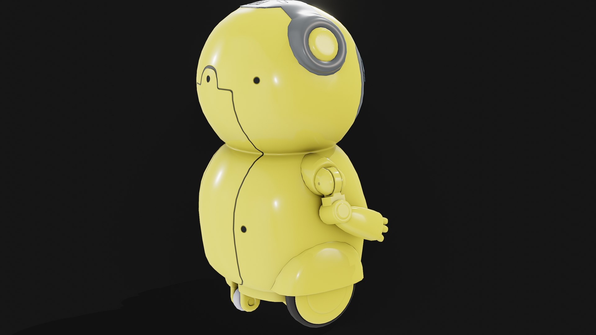 3D Yellow Cute Robot Toy - TurboSquid 2120748