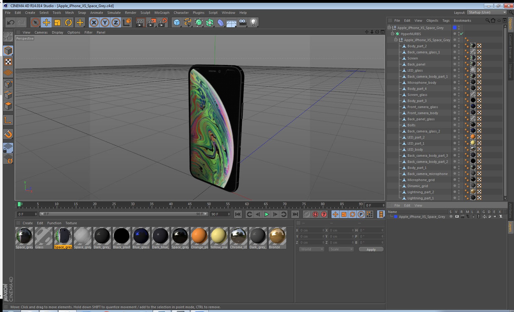 3D apple iphone xs space - TurboSquid 1370118