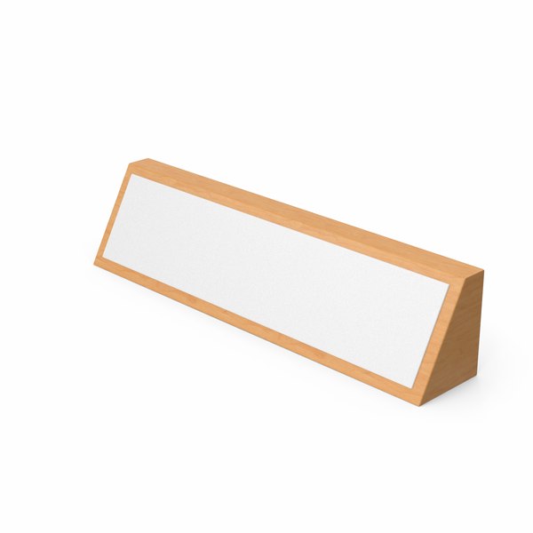 modelo 3d Placa de nombre de escritorio de madera - TurboSquid 2194675