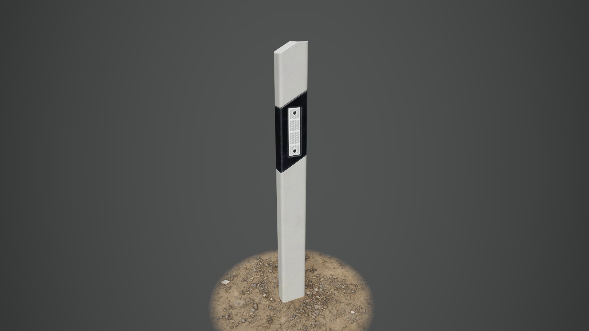 Road Reflector Post 01 3D Model - TurboSquid 2140724