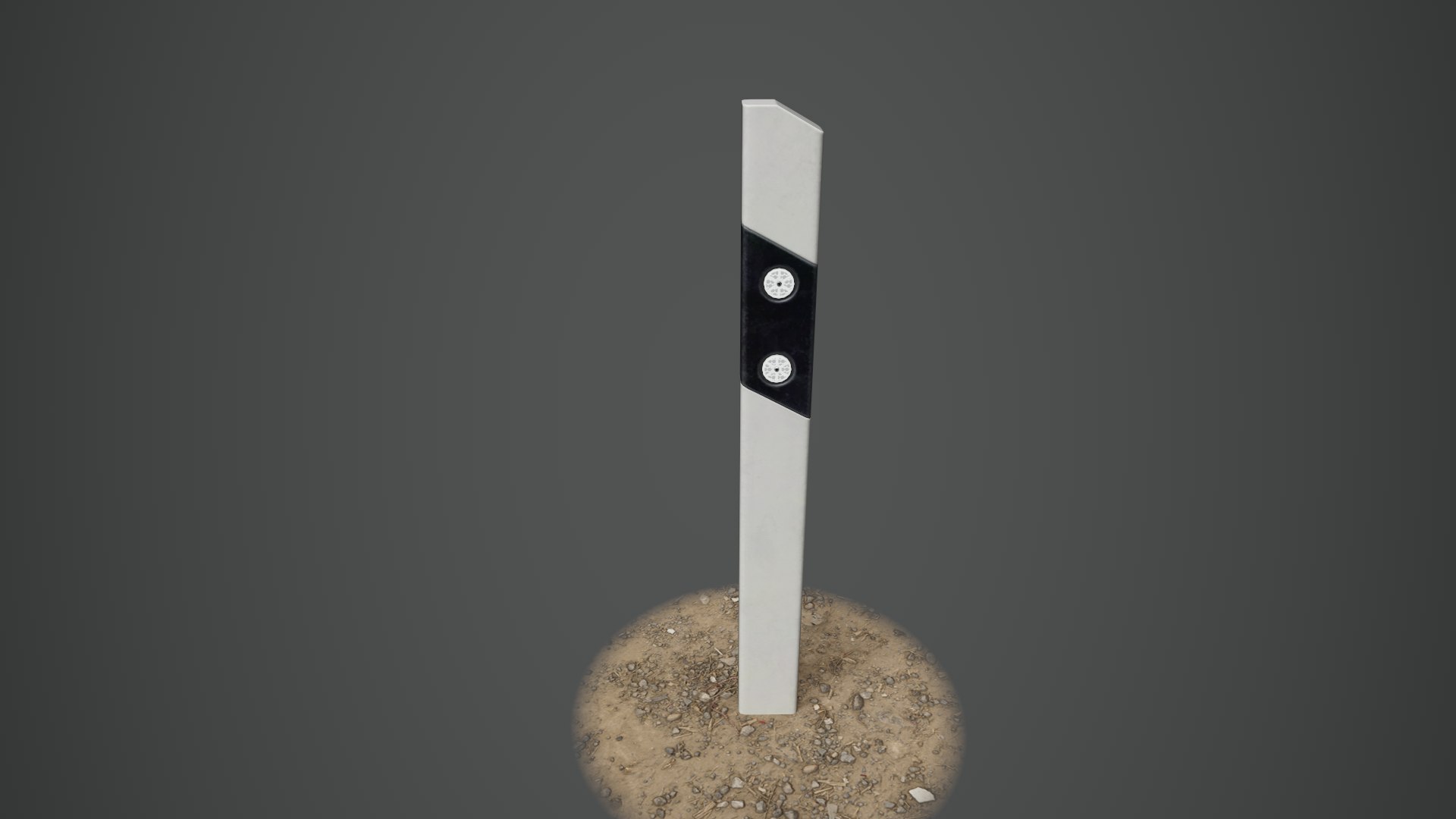 Road Reflector Post 01 3D Model - TurboSquid 2140724