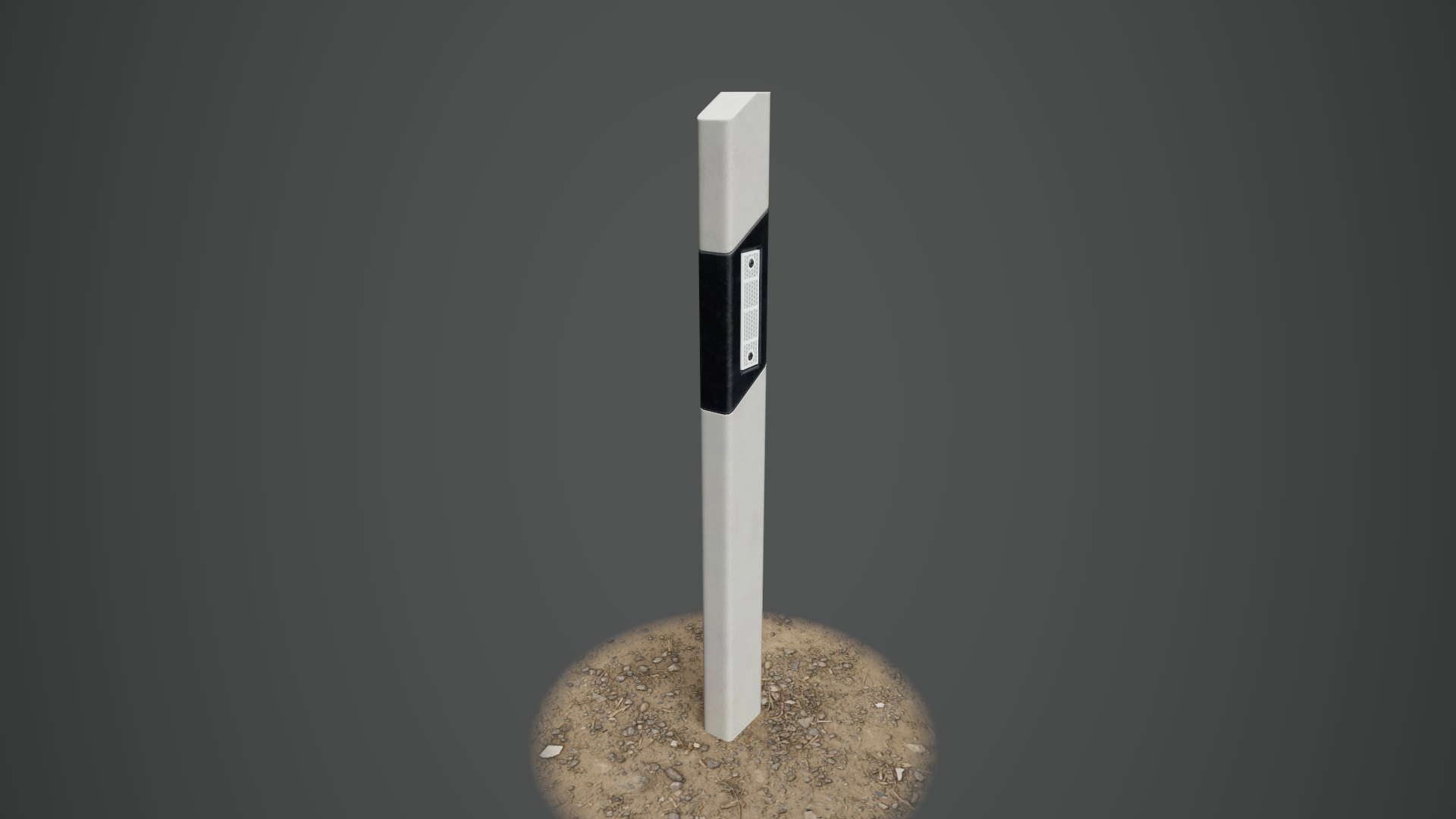 Road Reflector Post 01 3D Model - TurboSquid 2140724
