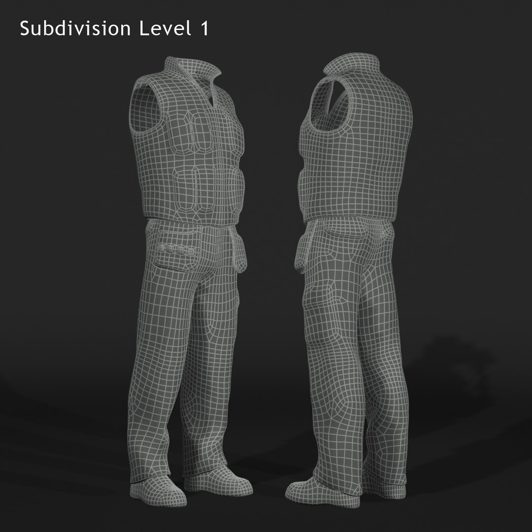 3d model workwear clothing