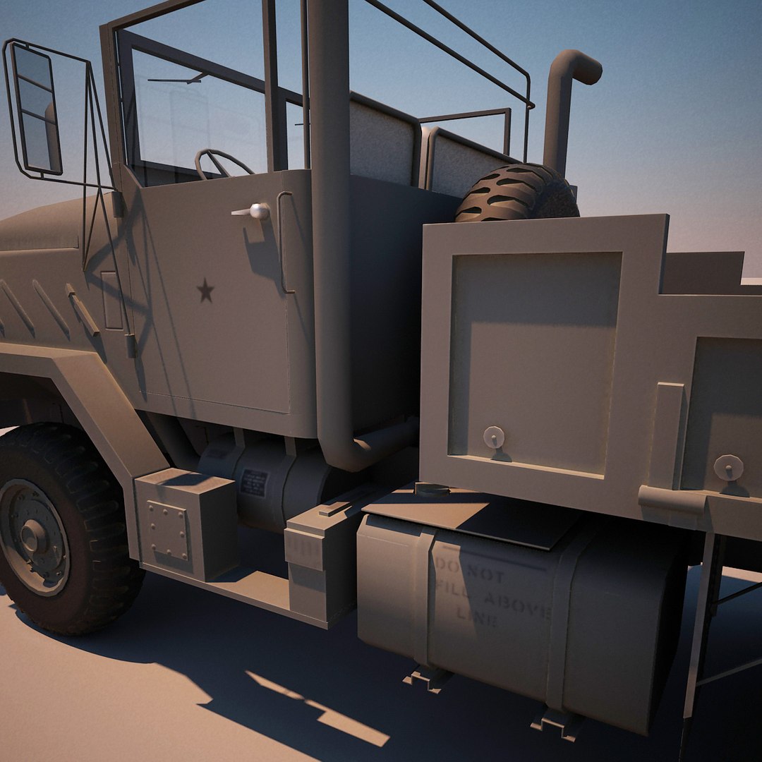 3d model m923 a1 cargo truck