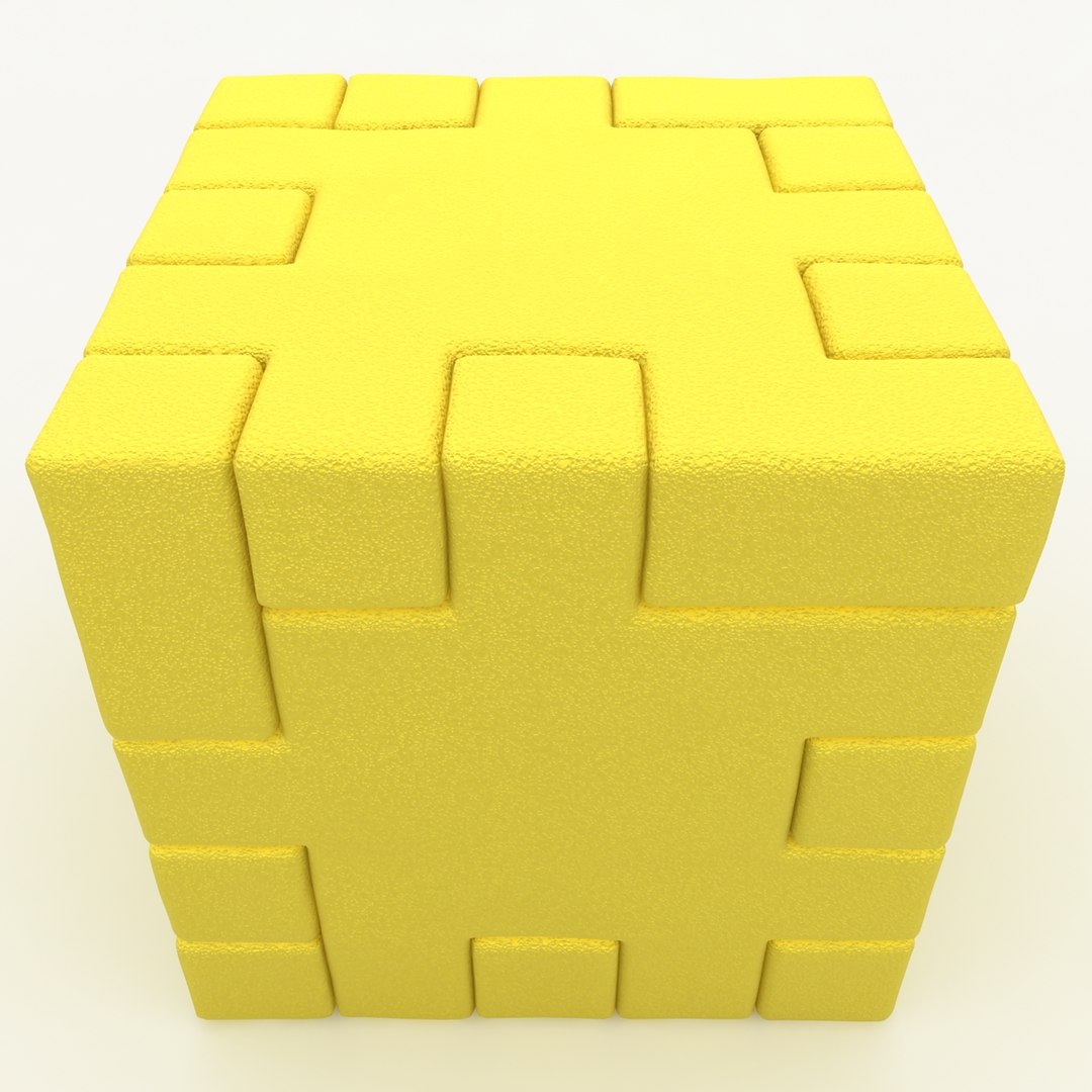 3d Model Happy Cube Yellow Animation