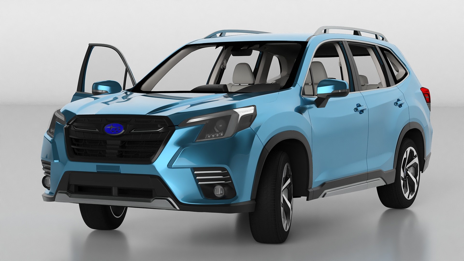 Subaru Forester 2022 Blue Rigged Model - TurboSquid 2325737