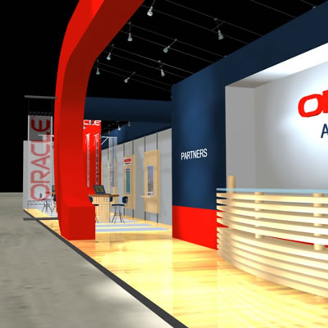 3d model oracle fair stand exhibition