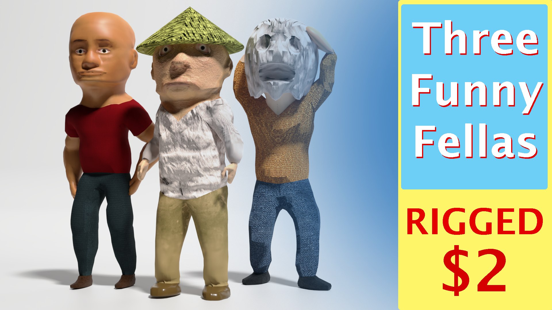 3D Fellas Funny Model - TurboSquid 1340425