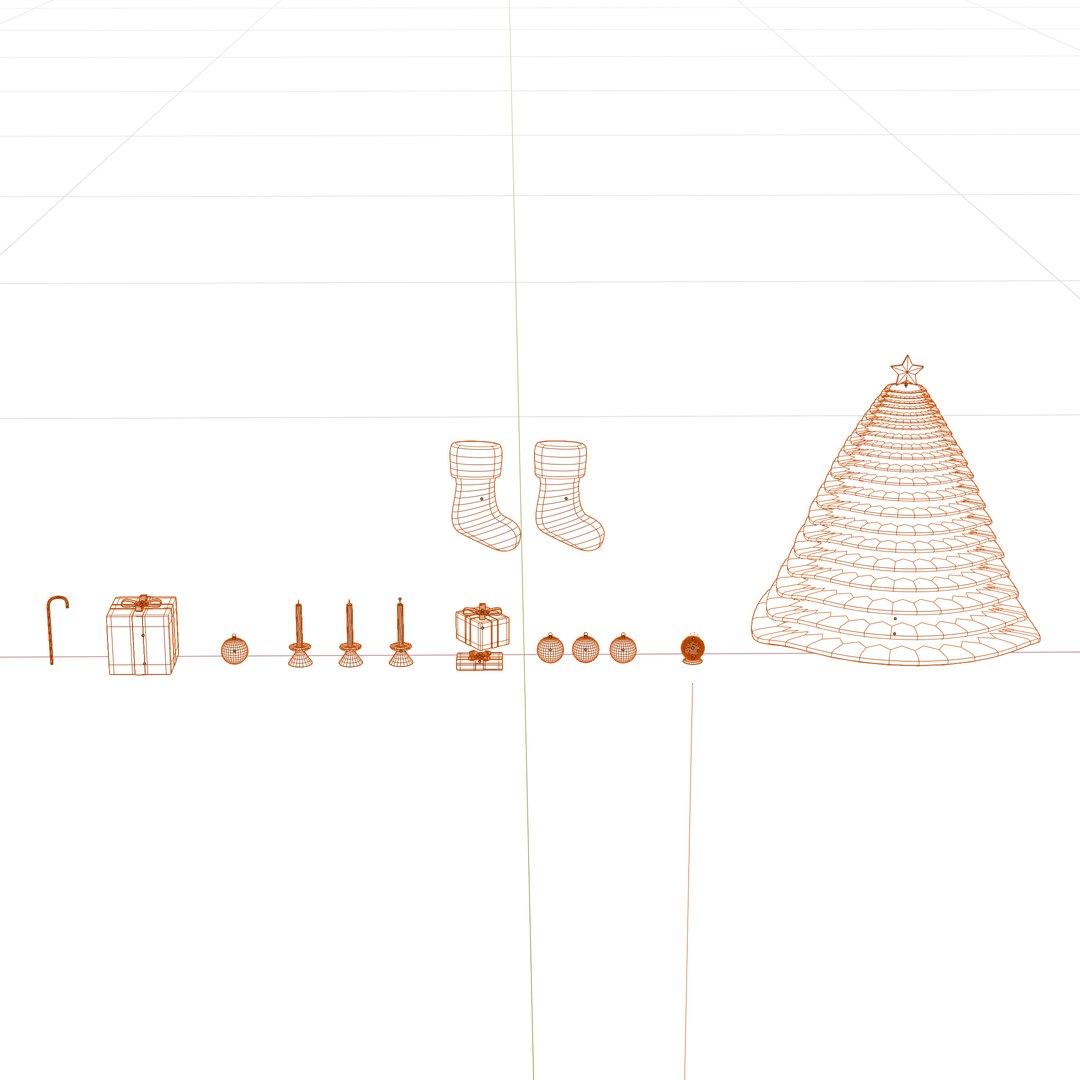 Ultimate Holiday Collection Christmas 3D Decorations Pack Low-poly 3D ...