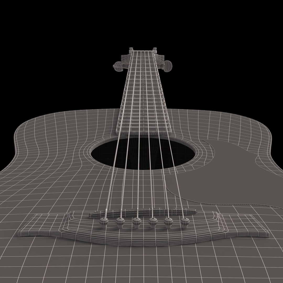 Crafter Ga8 Acoustic Guitar 3d Model