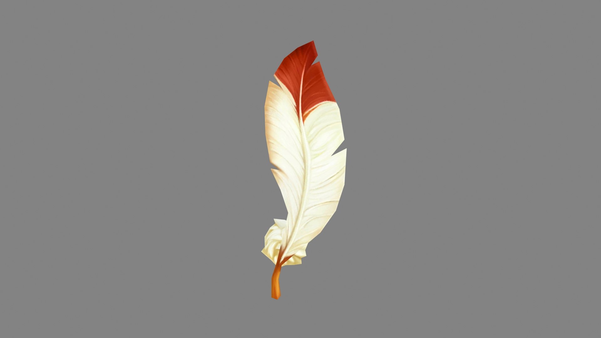 3D Cartoon Feather Low-poly Model - TurboSquid 1961934