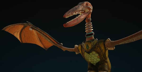 3d clockwork puppet dinosaur model