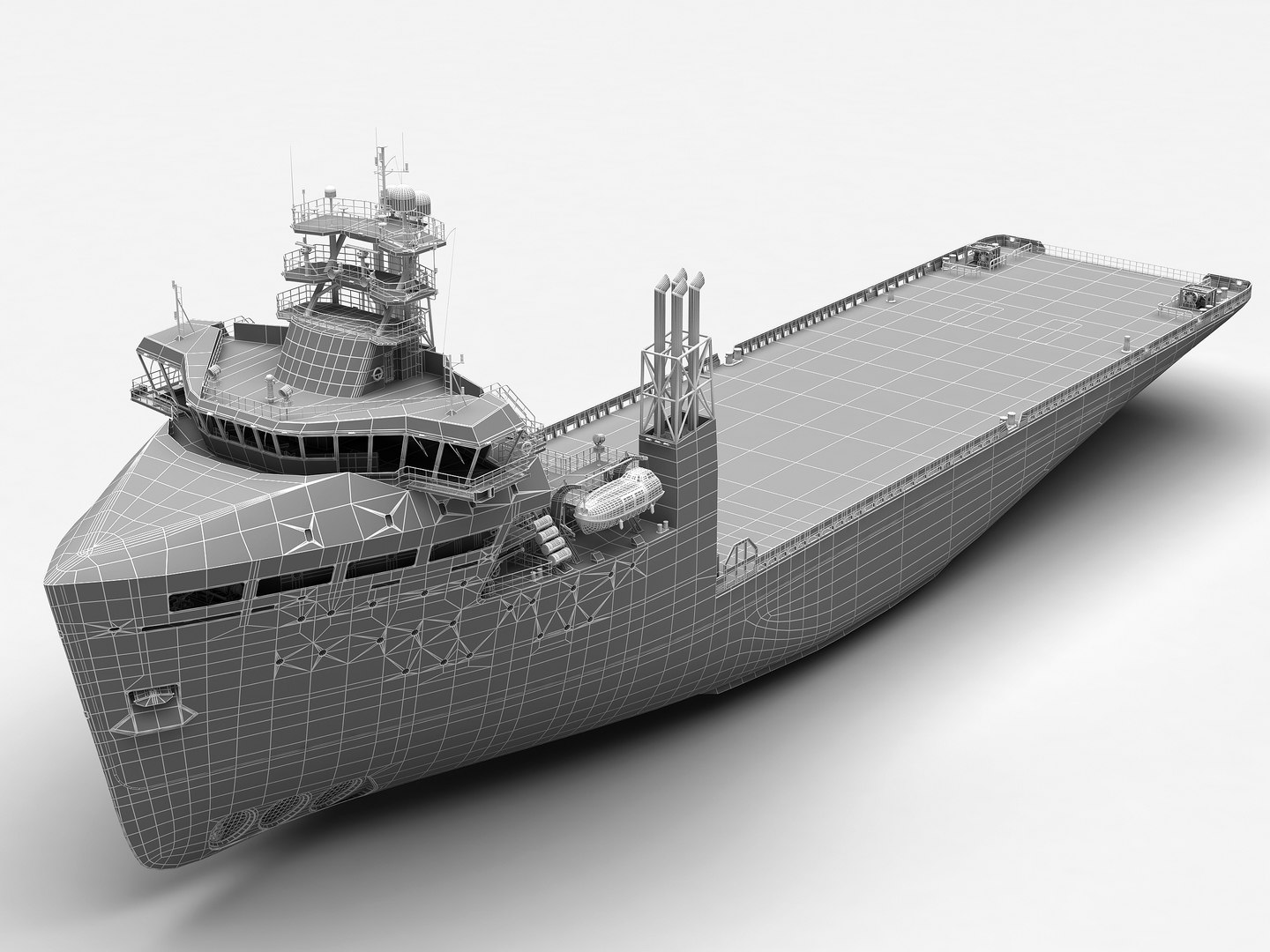 Platform Supply Vessel Model - TurboSquid 1663341