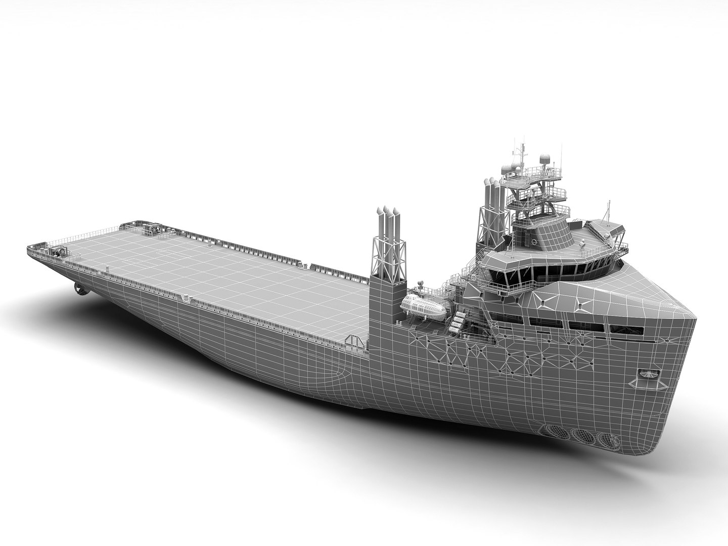 Platform Supply Vessel Model - TurboSquid 1663341