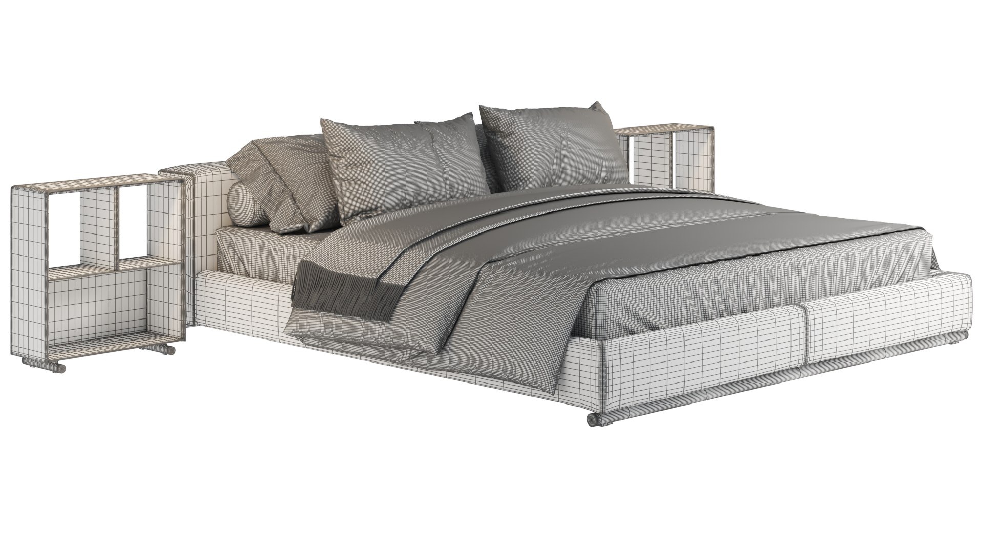 3D Flexform ground piece bed - TurboSquid 1961359