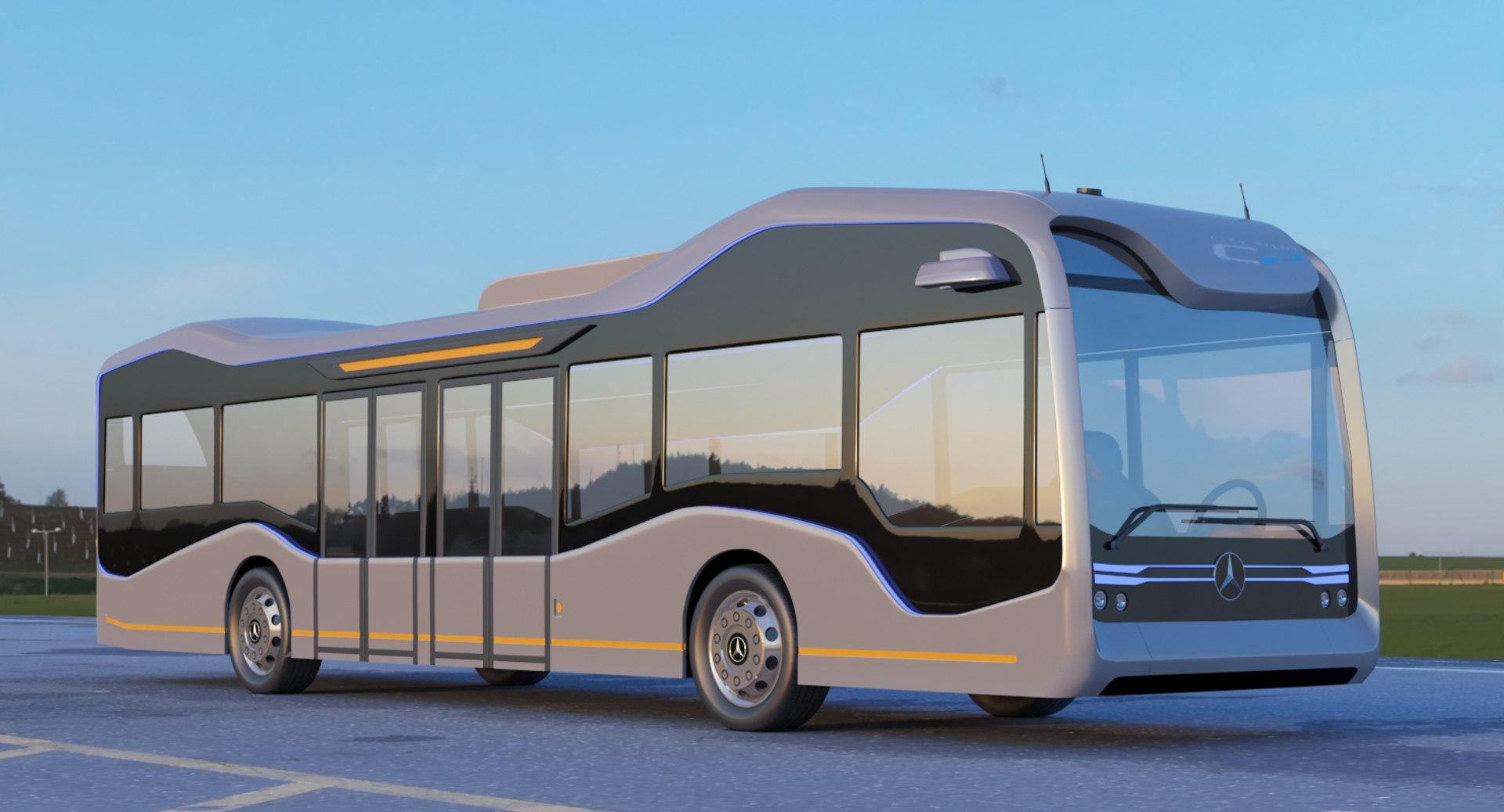 3D Mercedes Benz Future Bus - TurboSquid 1266683