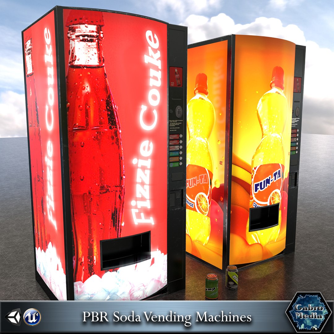 3d 3ds Soda Vending Machines Pbr