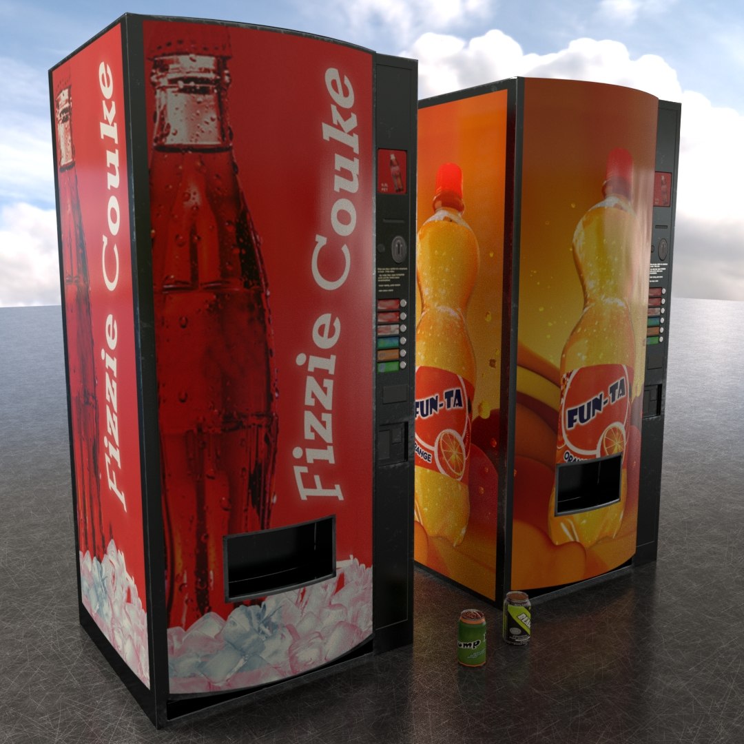 3d 3ds Soda Vending Machines Pbr