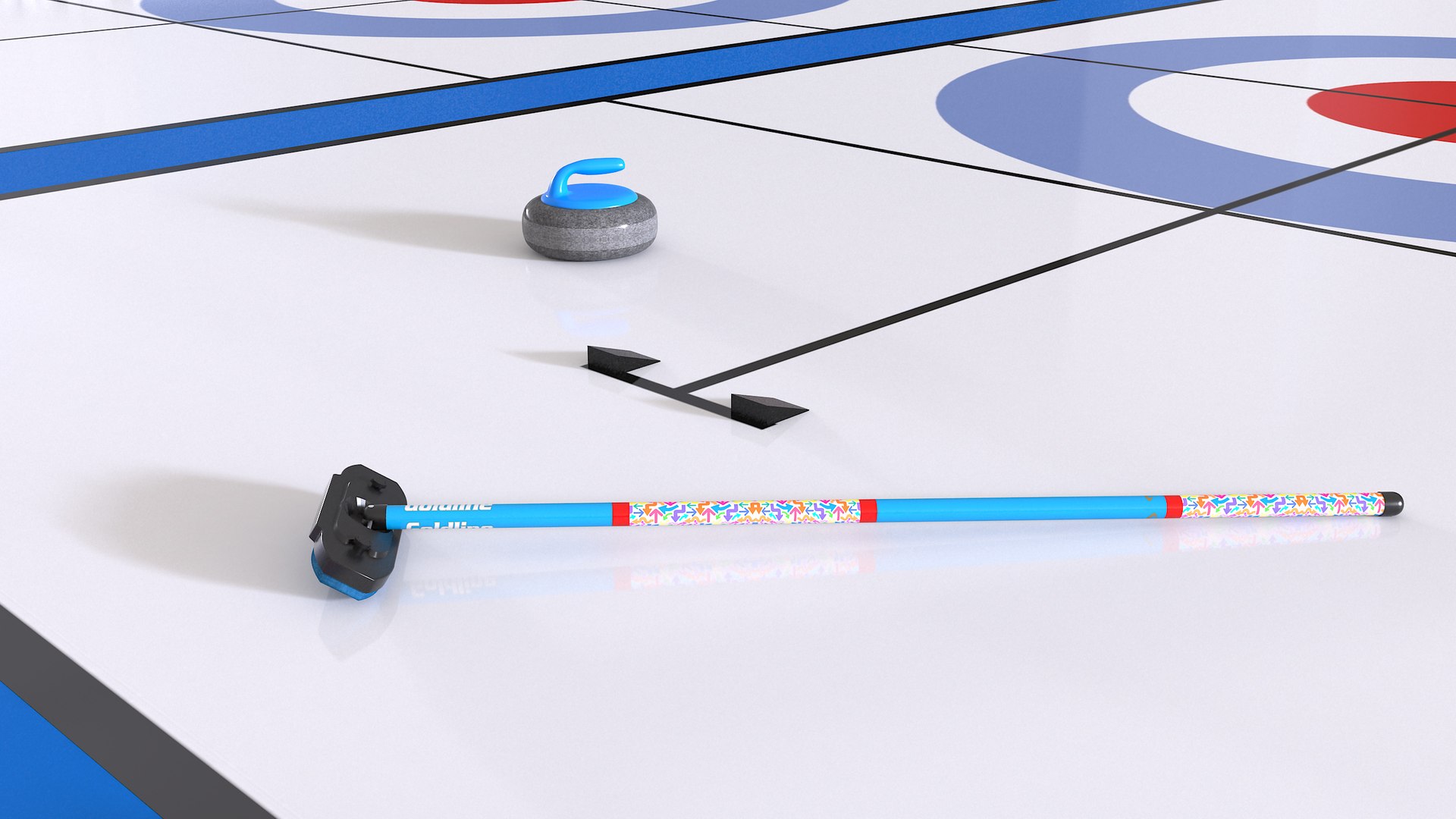Curling rink 3D model - TurboSquid 1629112