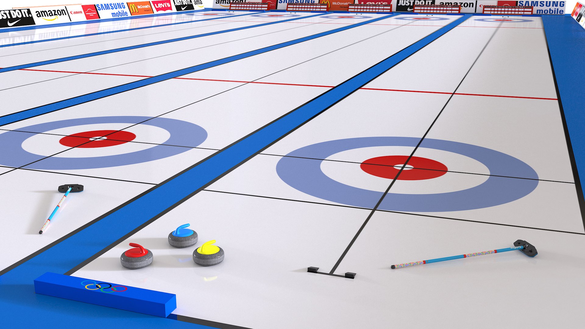 Curling rink 3D model - TurboSquid 1629112