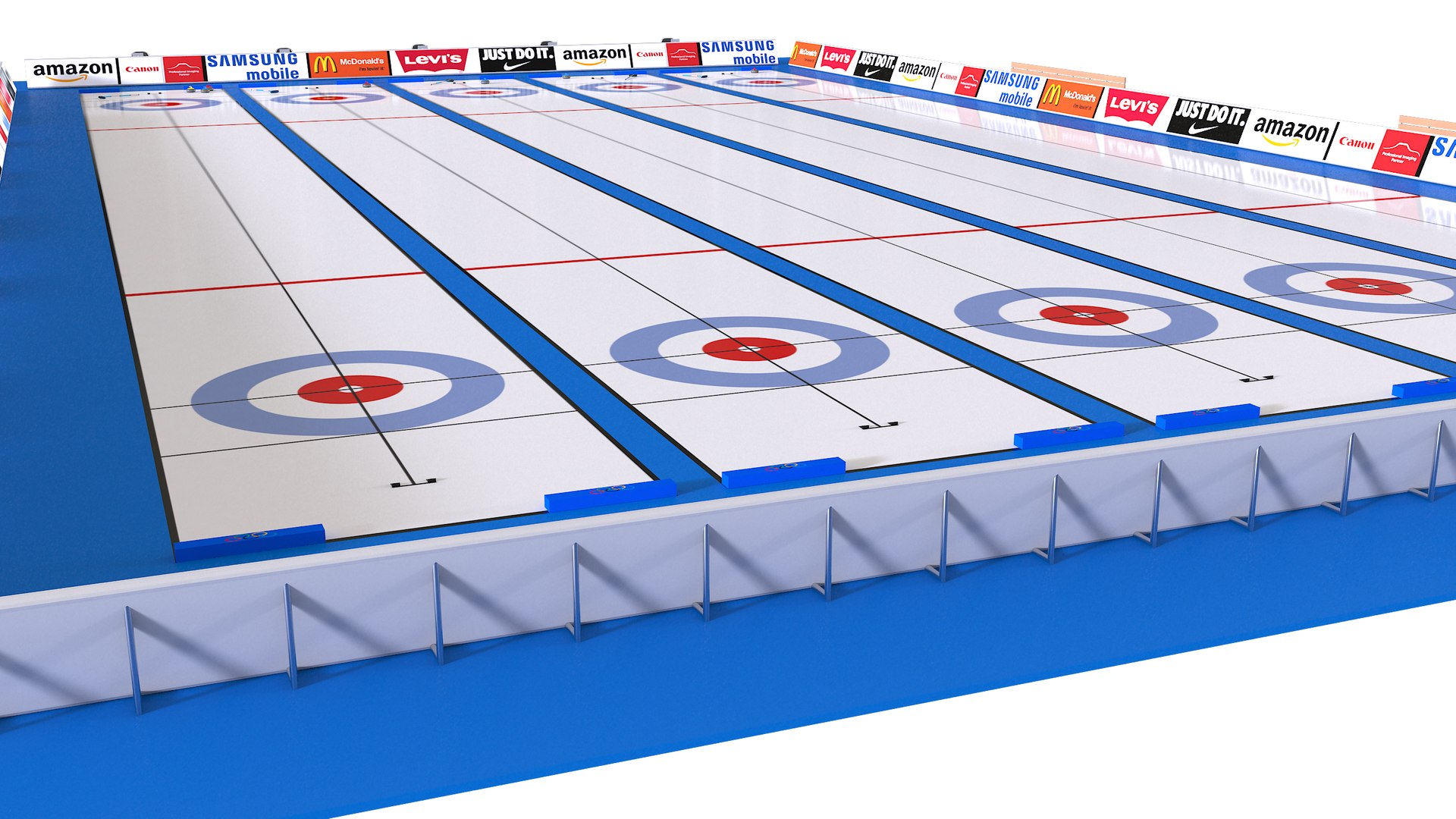Curling rink 3D model - TurboSquid 1629112
