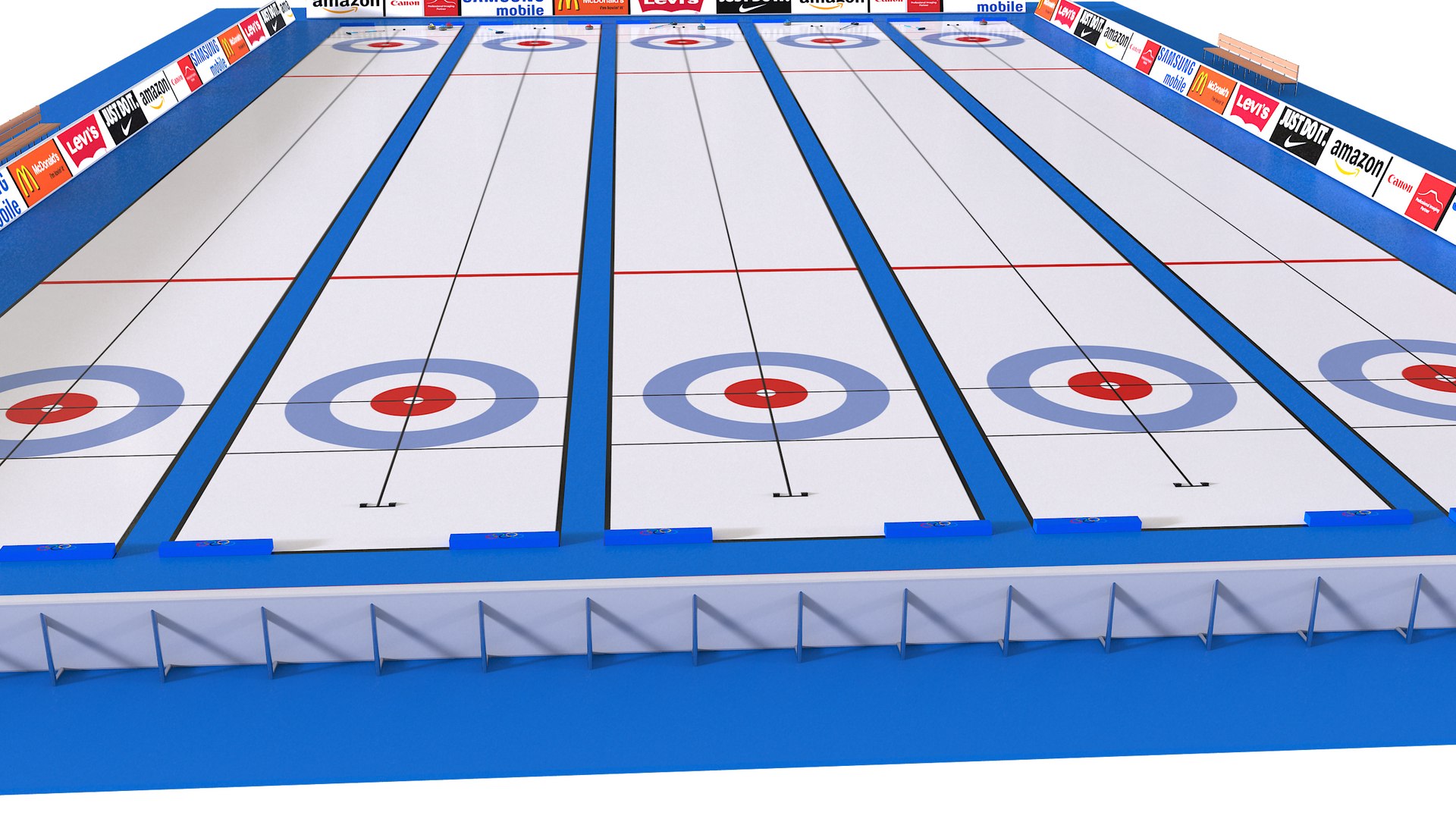 Curling rink 3D model - TurboSquid 1629112