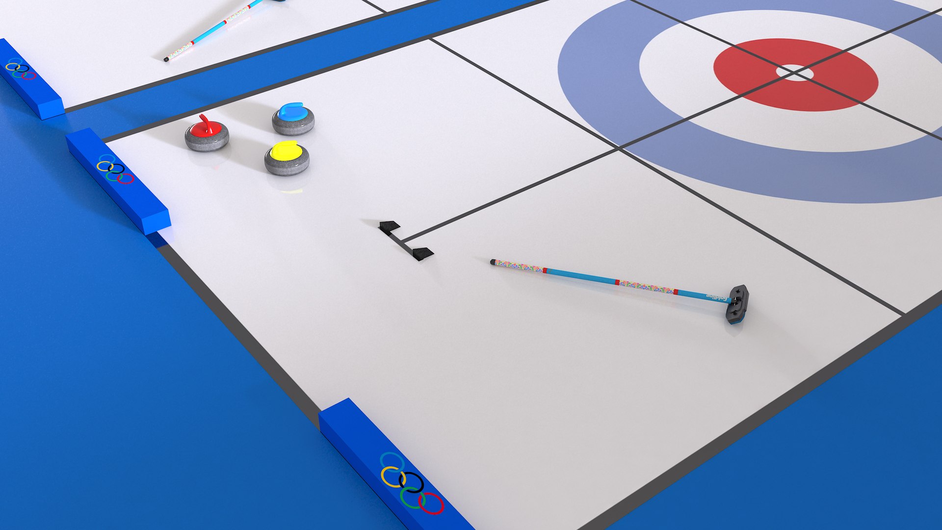 Curling rink 3D model - TurboSquid 1629112