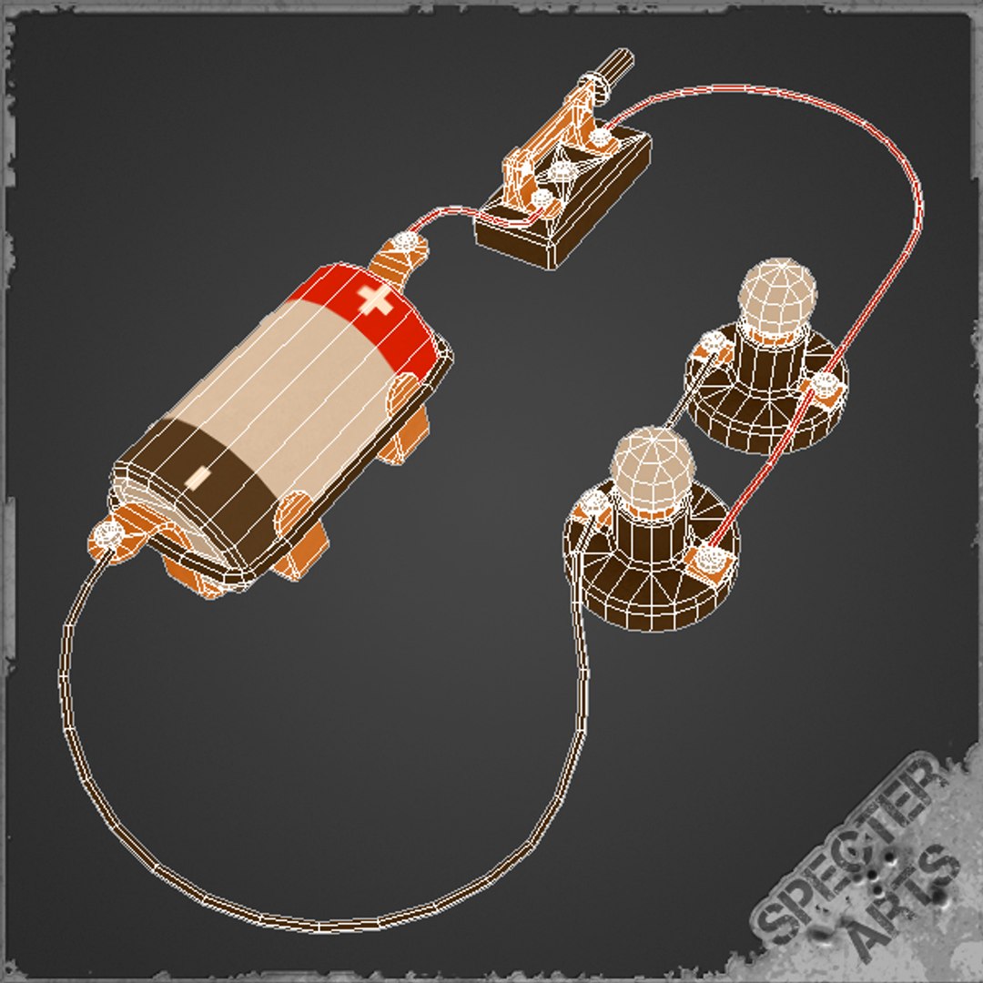 Illustration Simple Parallel Circuit 3d Model